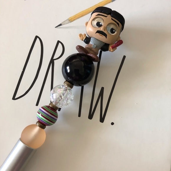 Disney | Office | Disney Doorables Atlantis Vinny Handmade Beaded Pen ...